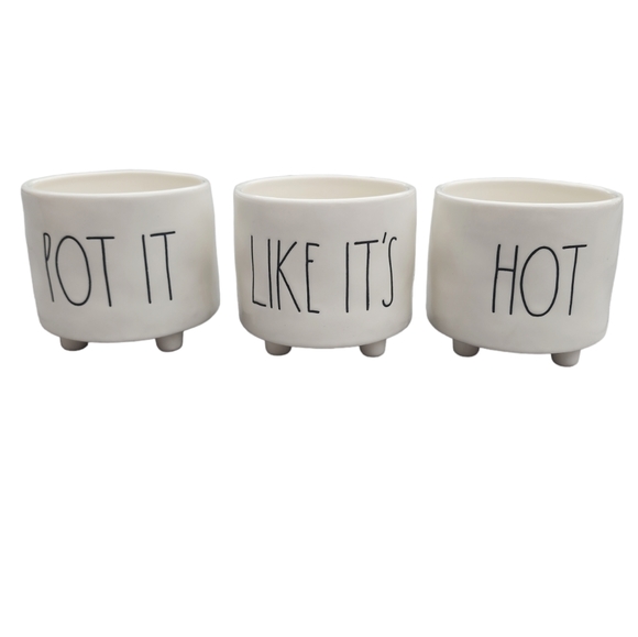 Rae Dunn | Accents | Rae Dunn 3 Pack Pot It Like Its Hot Footed ...